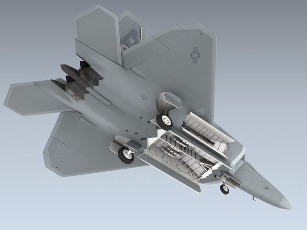 3d f-22a usaf f-22 model