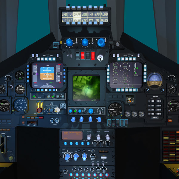 3d cockpit version display model