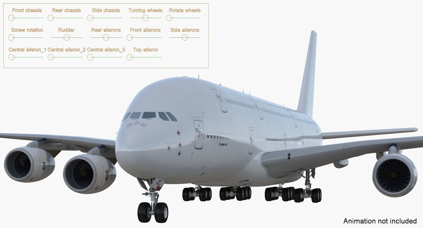 Airbus a380-1000 generic rigged 3D model - TurboSquid 1232593
