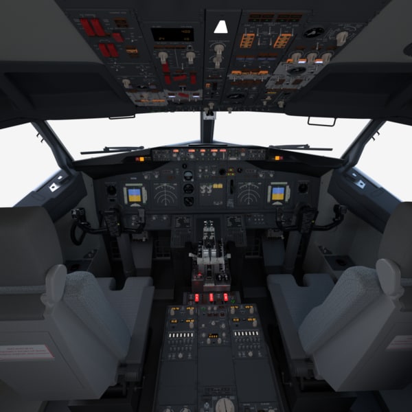3d model airbus flight deck