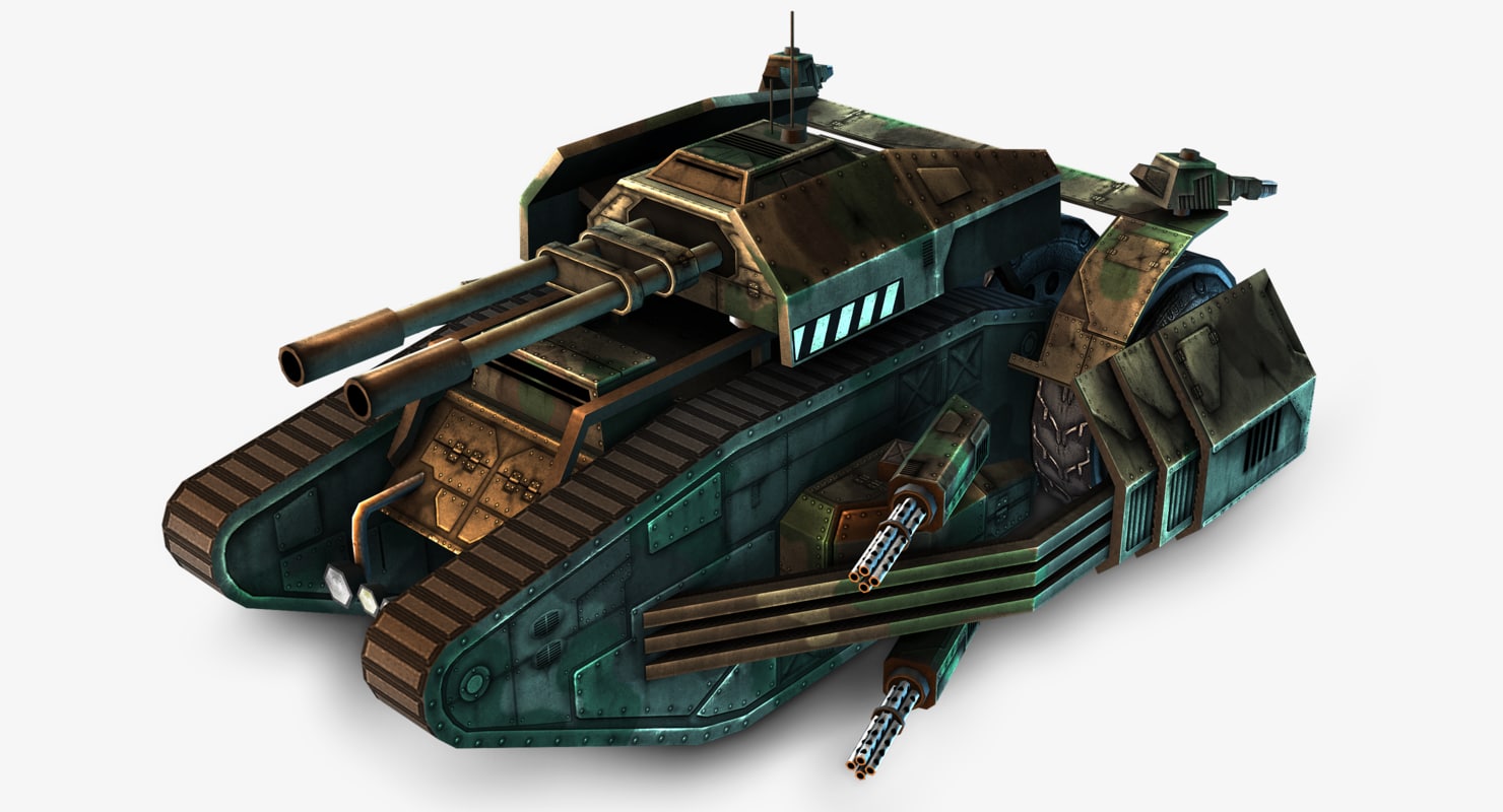 futuristic tank 3d obj