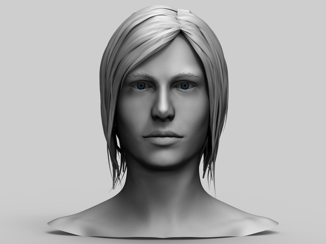 3d model female head