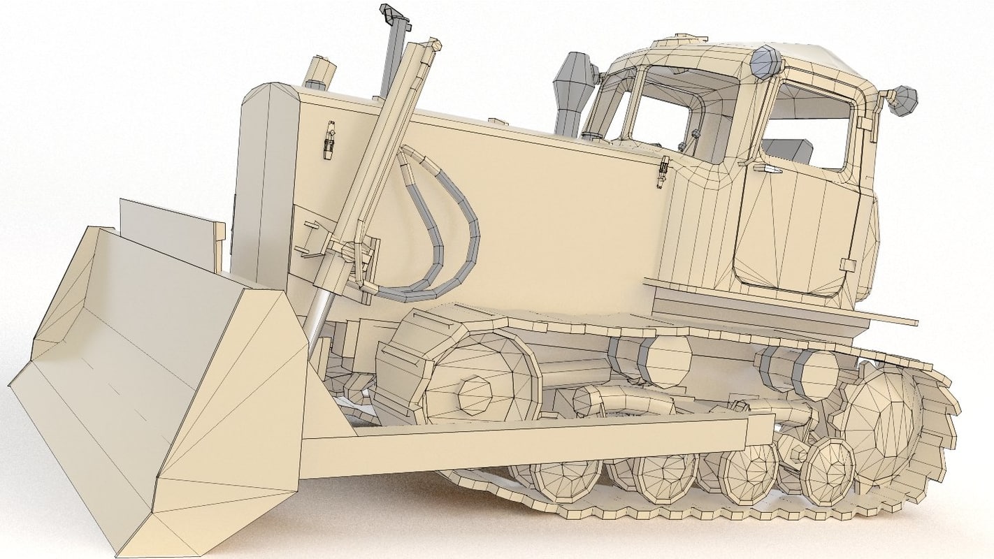 Bulldozer DT-75 1963 Low Poly (3) 3D-Modell - TurboSquid 1524086