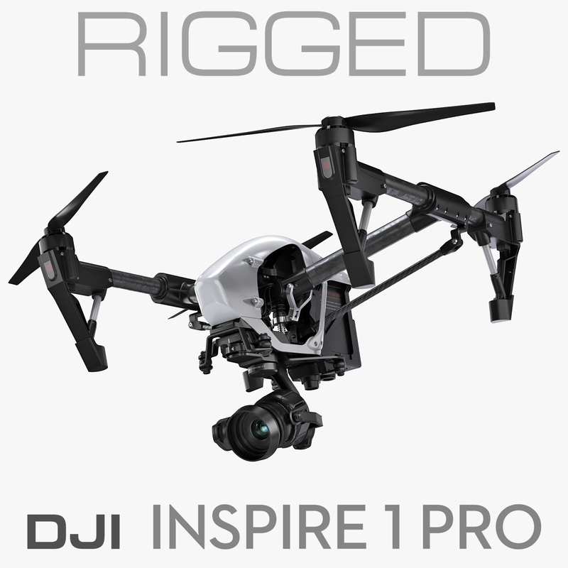 dji inspire 1 pro 3d model