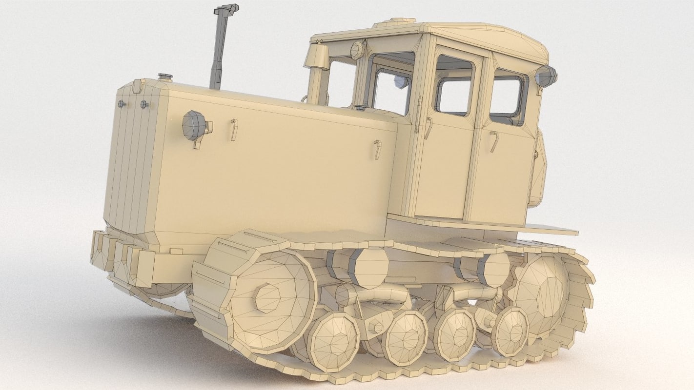 modelo 3d Bulldozer DT-74 T74 Bajo (5) - TurboSquid 1524087