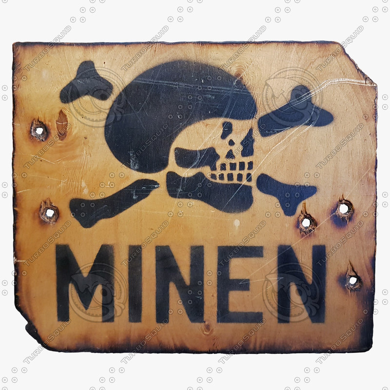 Texture JPEG Minefield sign WWII