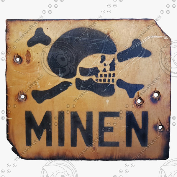 Texture JPEG Minefield sign WWII
