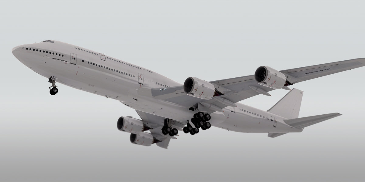 3d model boeing 747-8 plane
