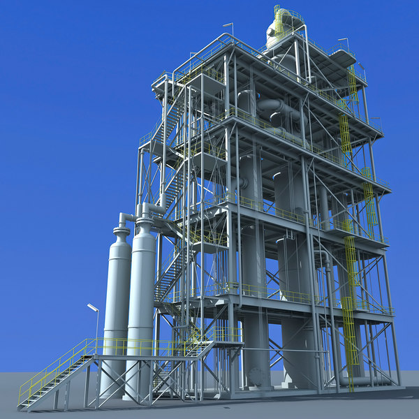 refinery unit 3d model