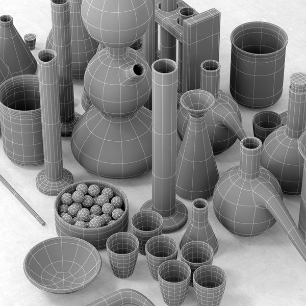 3d flasks model
