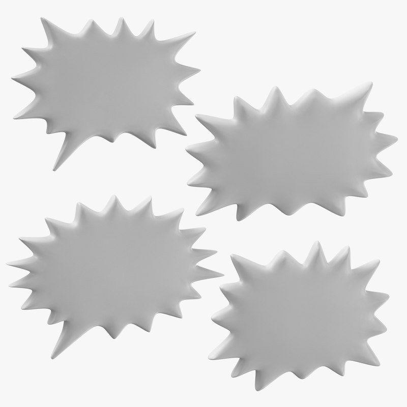 3D pointy thought bubbles - TurboSquid 1243334