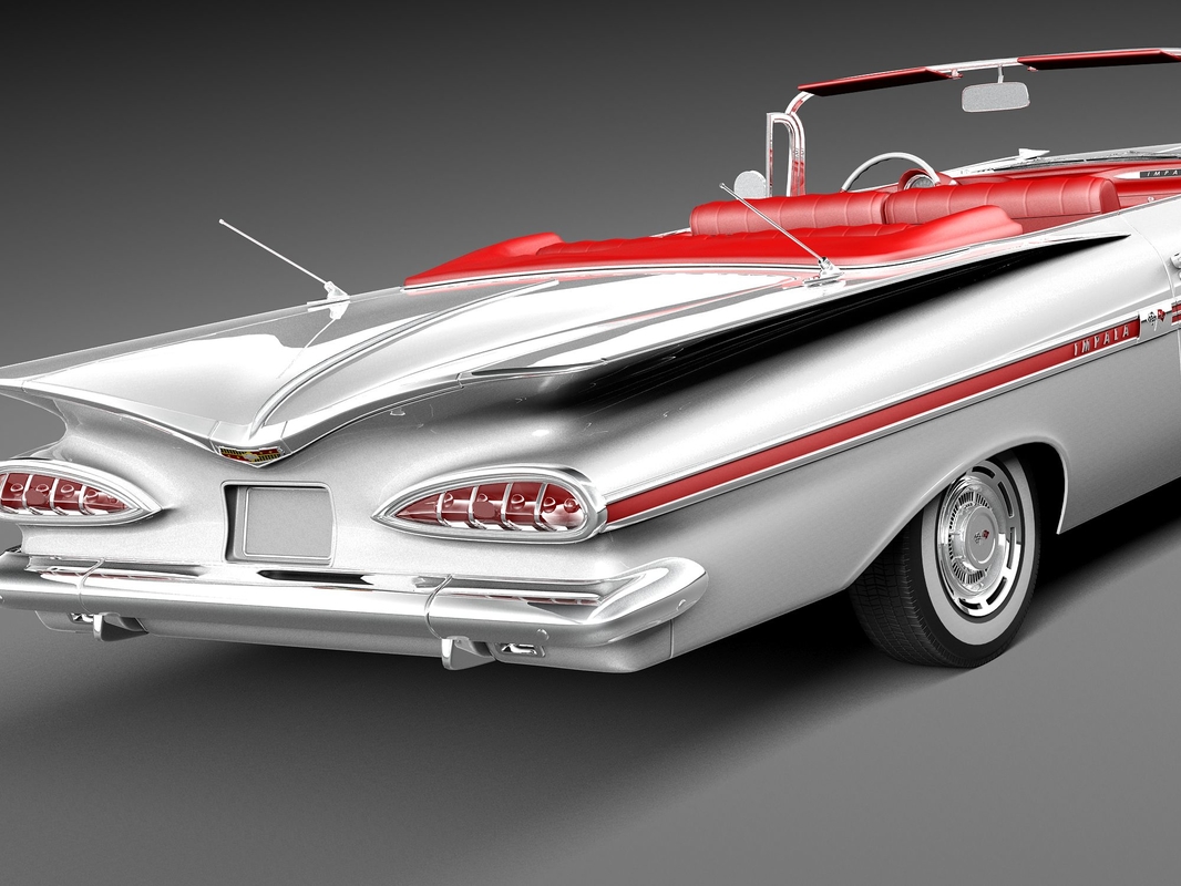 chevrolet impala convertible 1959 3d model