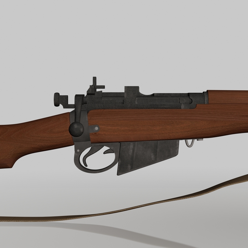 3d model lee enfield 4 rifle