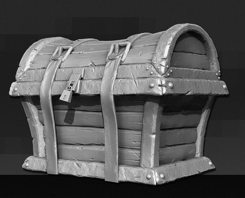 3d treasure chest model