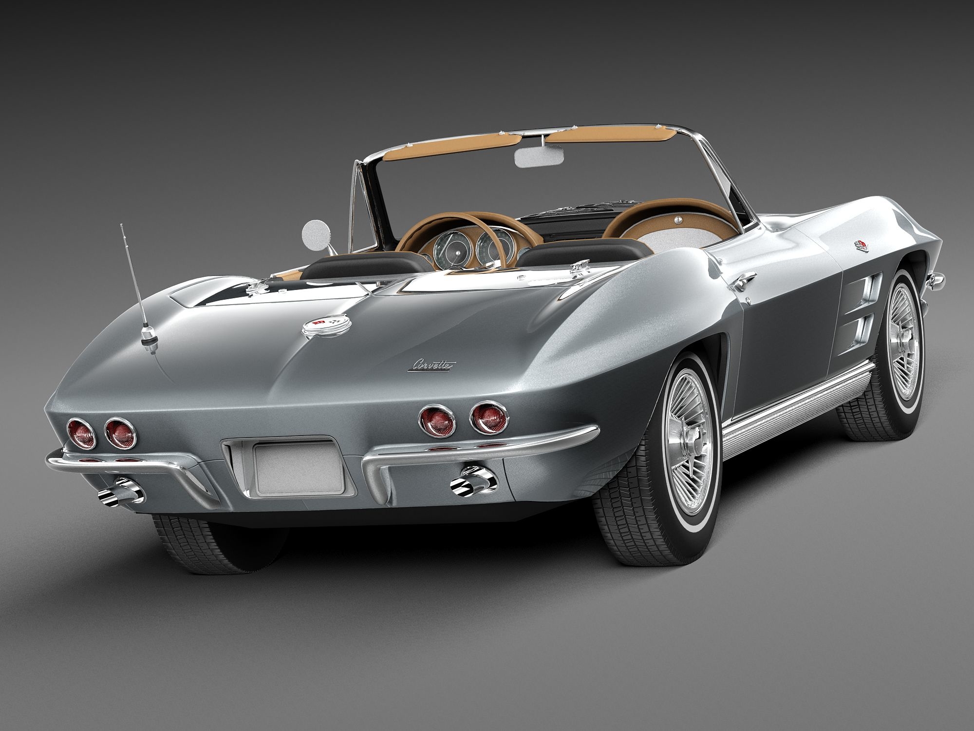 chevrolet corvette c2 convertible 3d 3ds