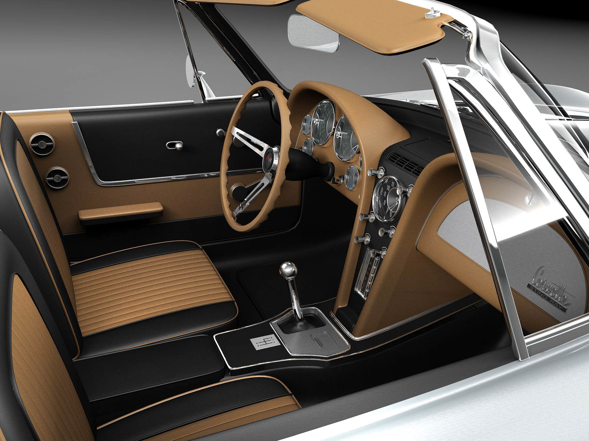 chevrolet corvette c2 convertible 3d 3ds