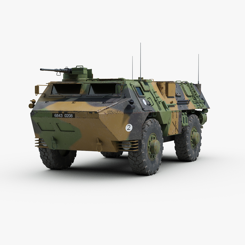 french vab 4x4 apc 3d max