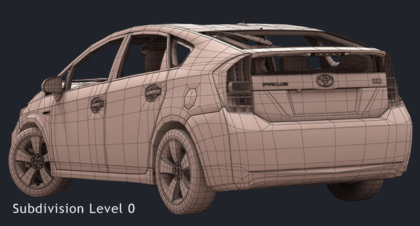 2010 toyota prius 3d model