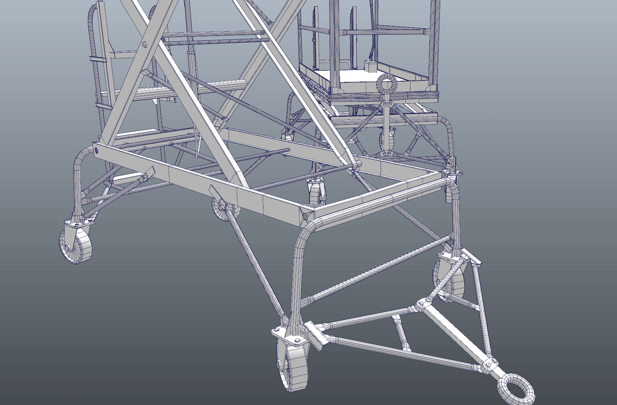 3d aviation ladders aircraft