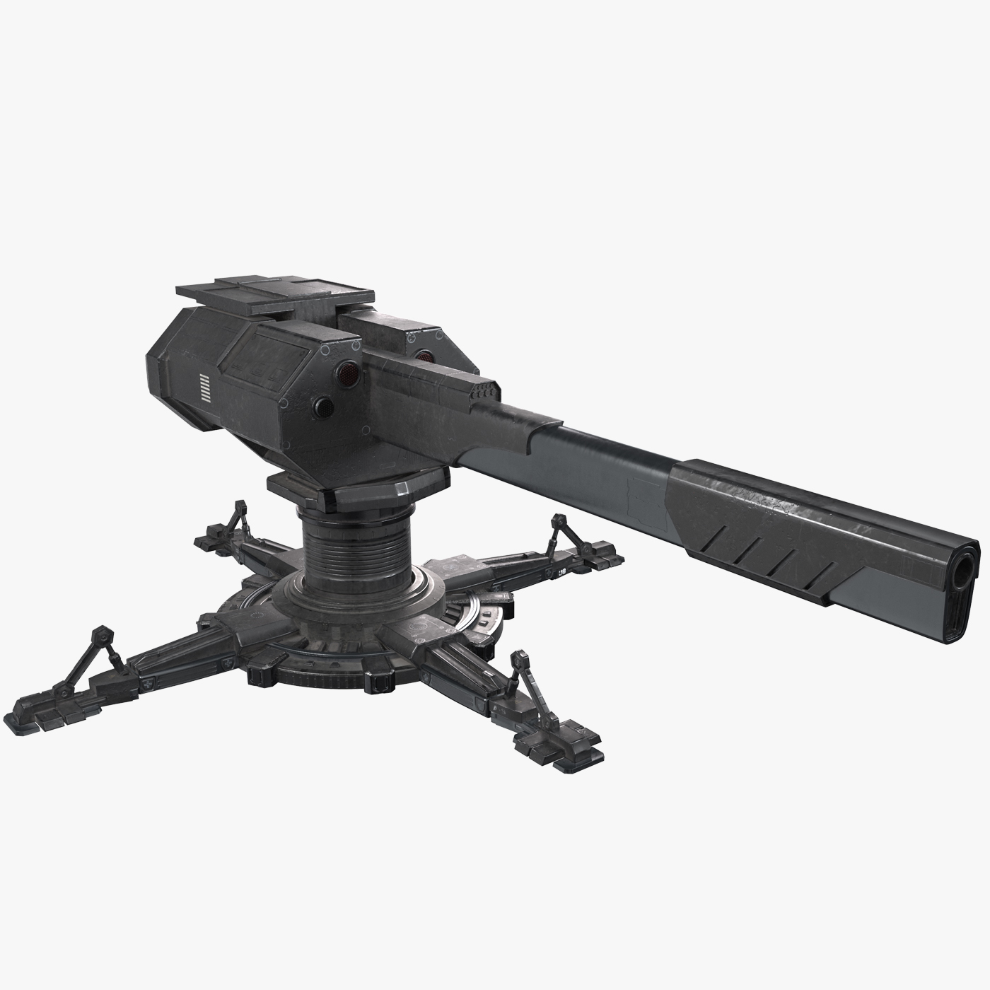 Pbr sci-fi turret 3D model - TurboSquid 1247411