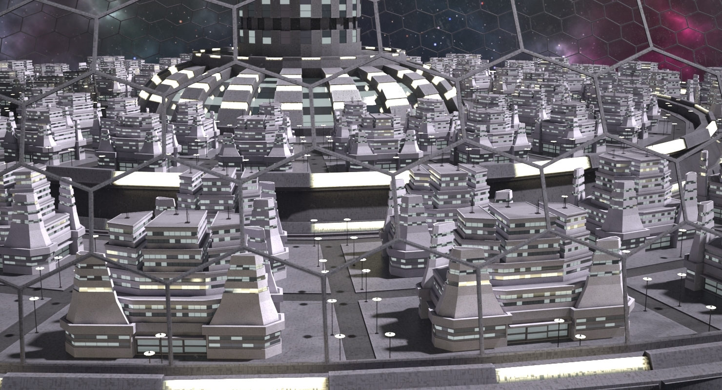 3D model space city 01 - TurboSquid 1247436