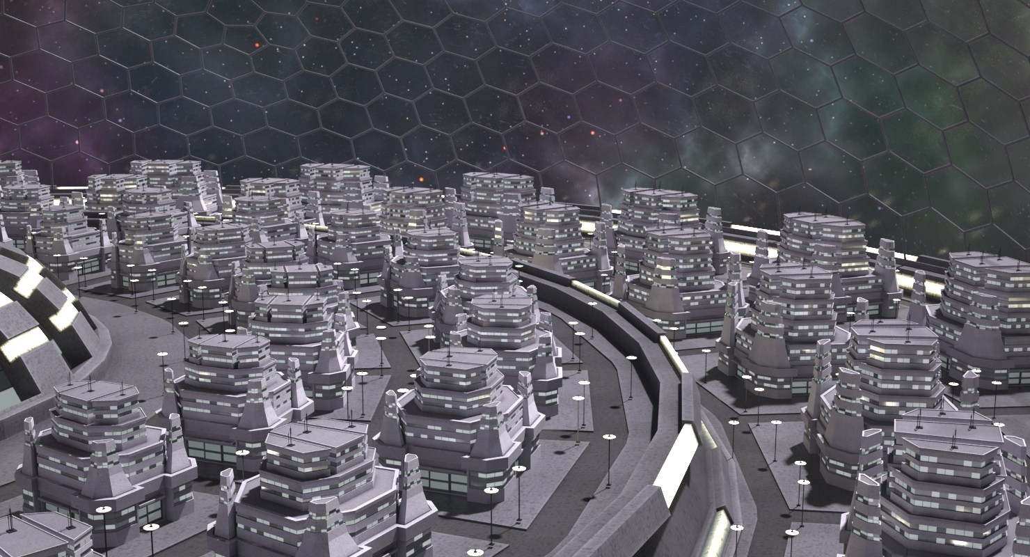 3D model space city 01 - TurboSquid 1247436