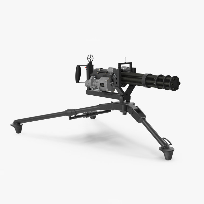 M134 minigun tripod mounted 3D model - TurboSquid 1247180