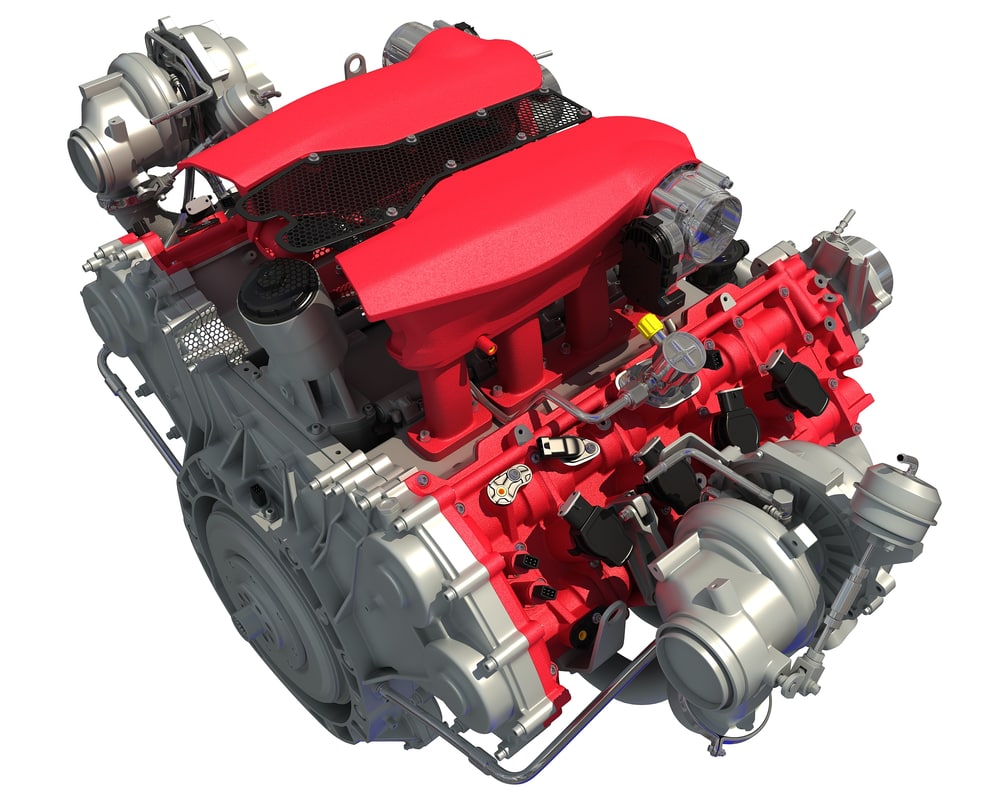 3D model twin turbocharged v8 engine - TurboSquid 1247630