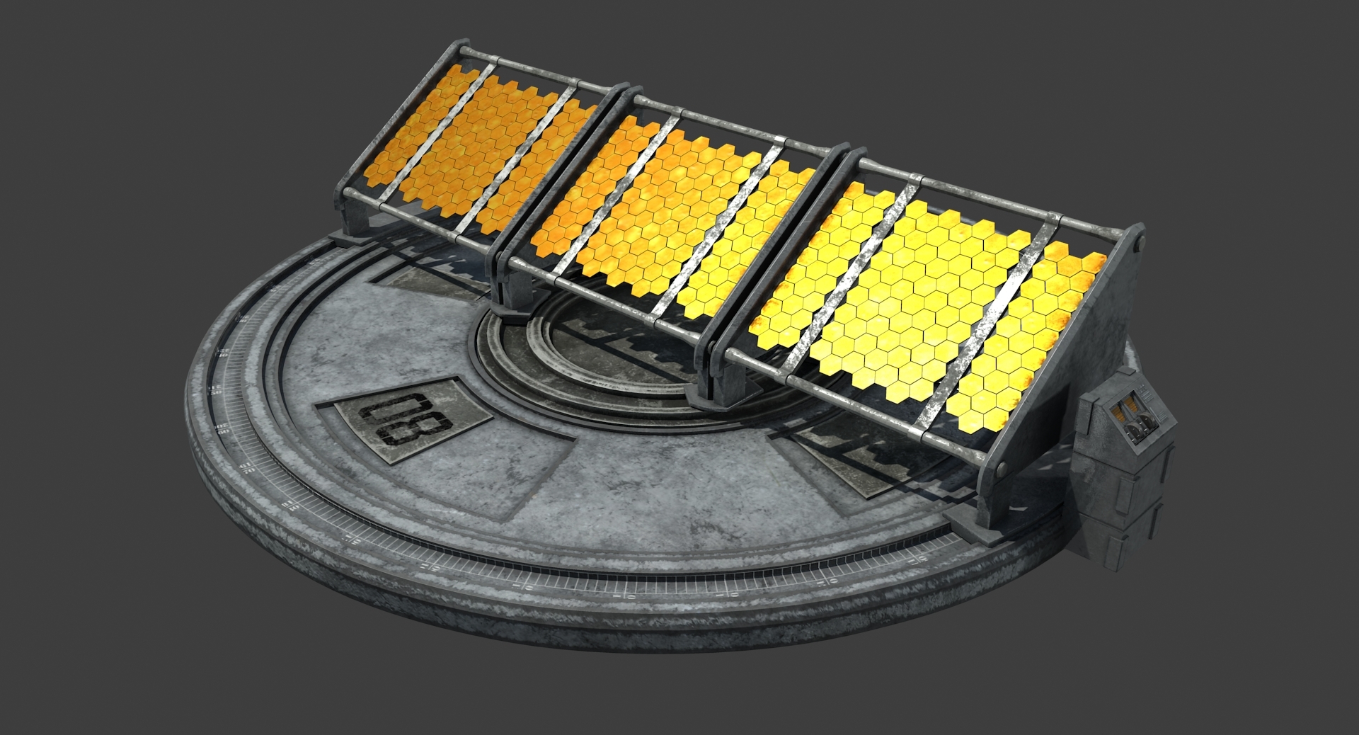 3D sci-fi solar panel - TurboSquid 1247707