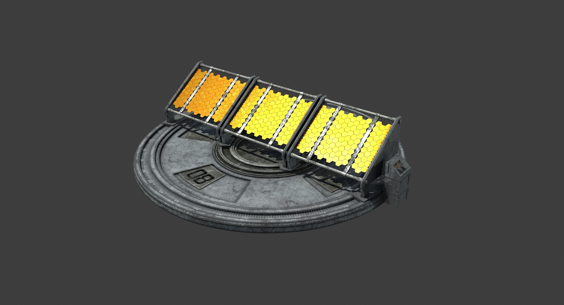 3D sci-fi solar panel - TurboSquid 1247707