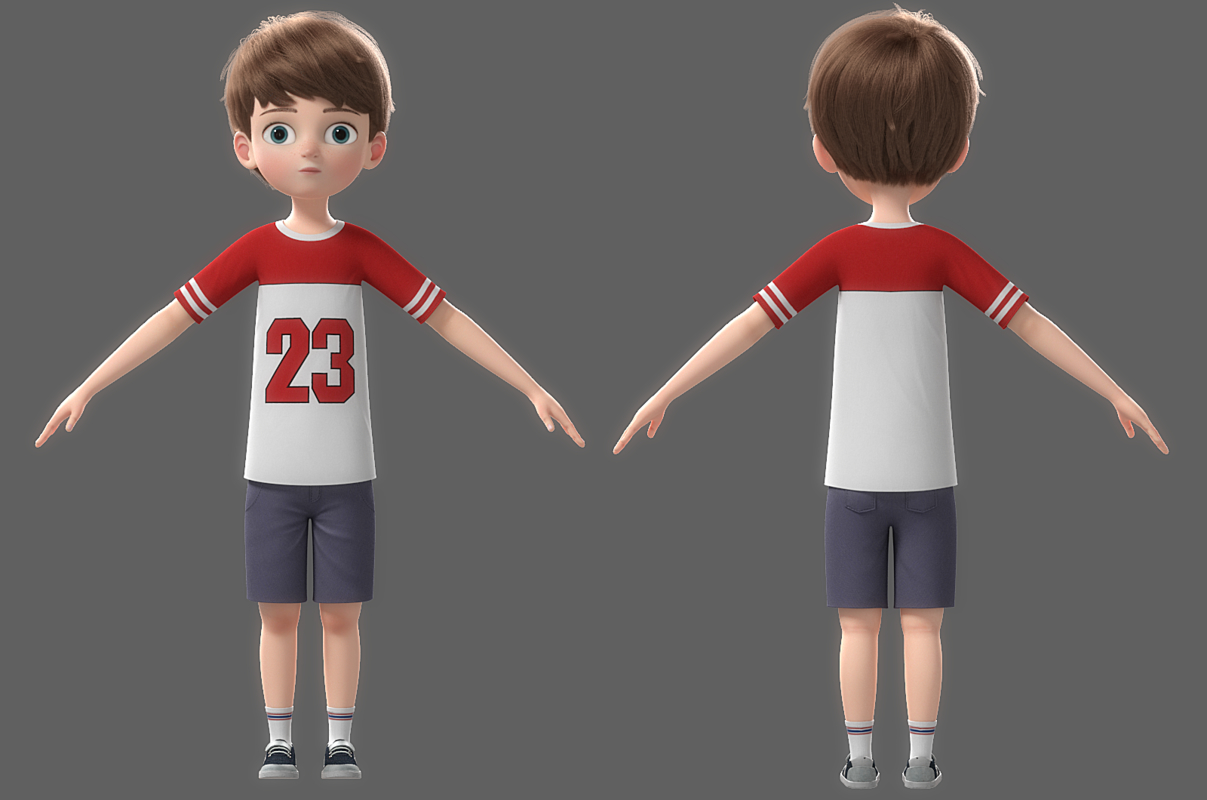 Boy cartoon 3D model - TurboSquid 1248202