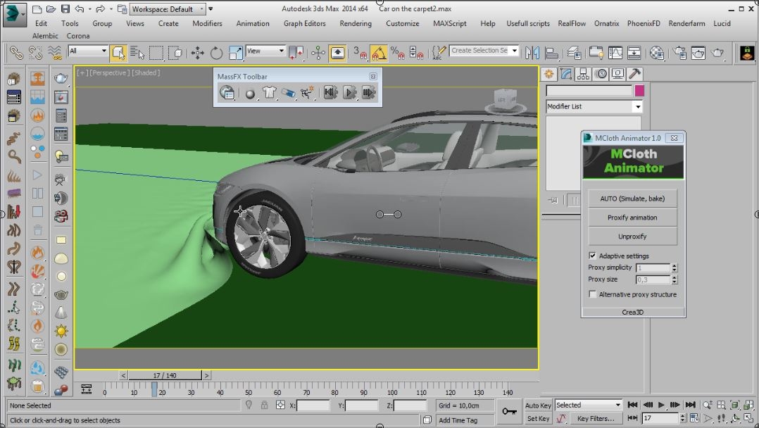 Plug ins mCloth massfx cloth