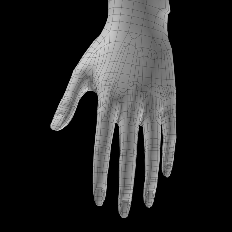 Mesh female s hand 3D model - TurboSquid 1248397