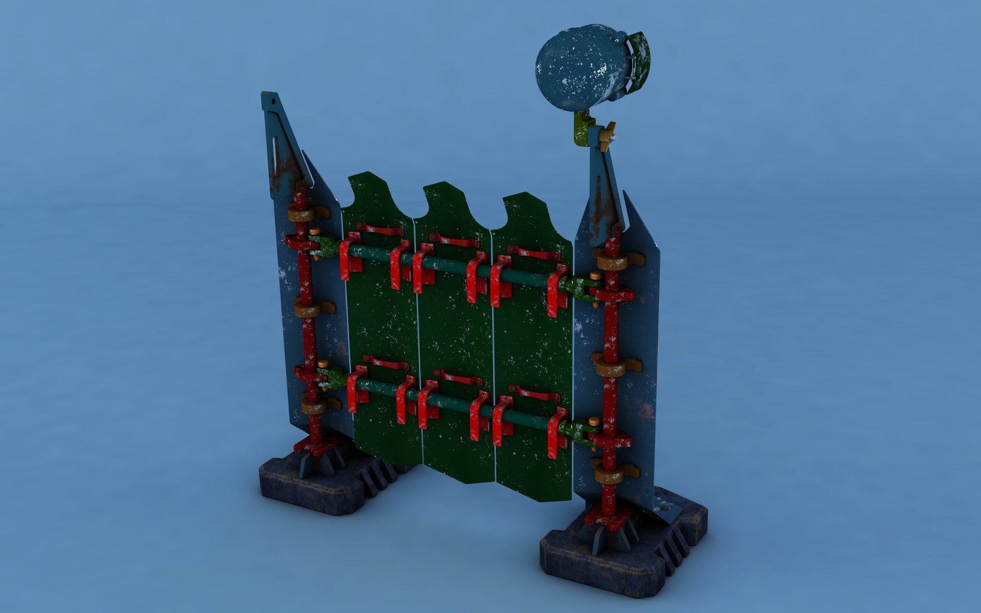 3D model futuristic fence - TurboSquid 1248508