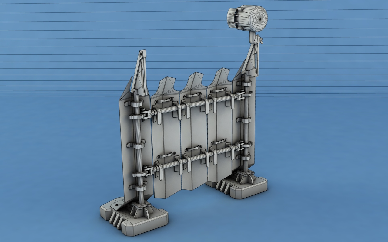 3D model futuristic fence - TurboSquid 1248508