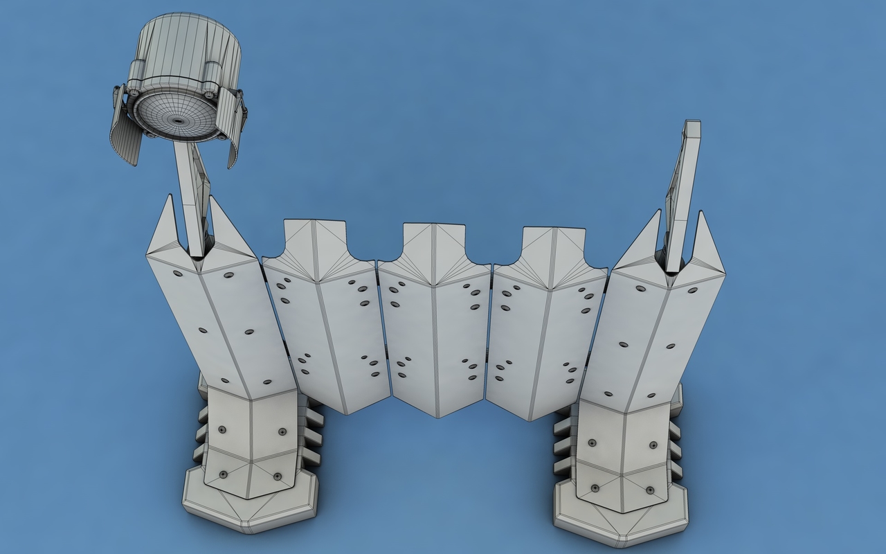 3D model futuristic fence - TurboSquid 1248508