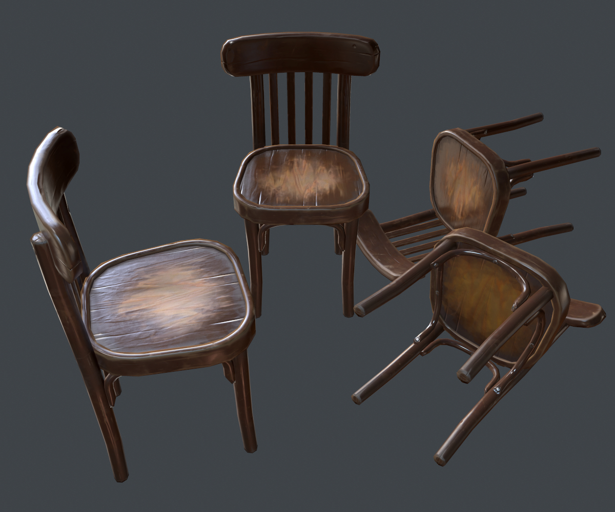 Stylized old chair 3D model - TurboSquid 1248614