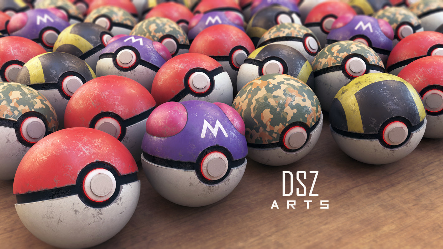 3D pokeballs masterball ultraball - TurboSquid 1248790