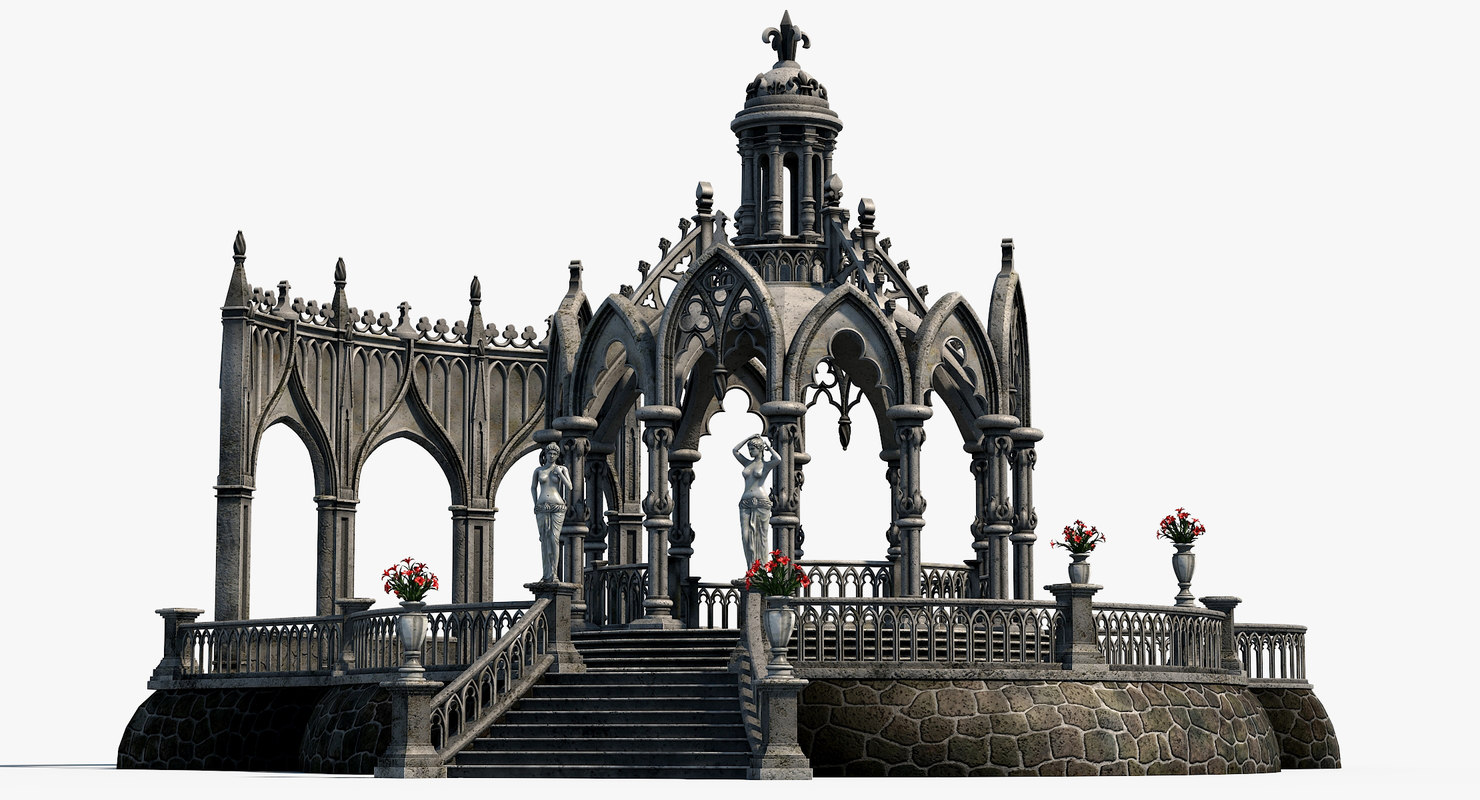 3D gothic pavilion 02 build model - TurboSquid 1248977