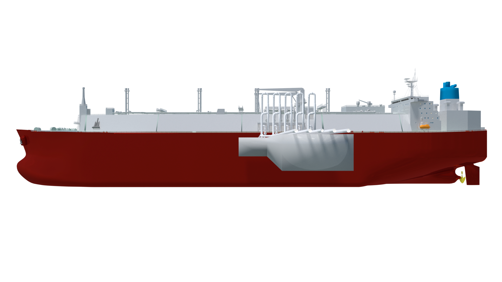 Lng carrier membrane type 3D model - TurboSquid 1249003
