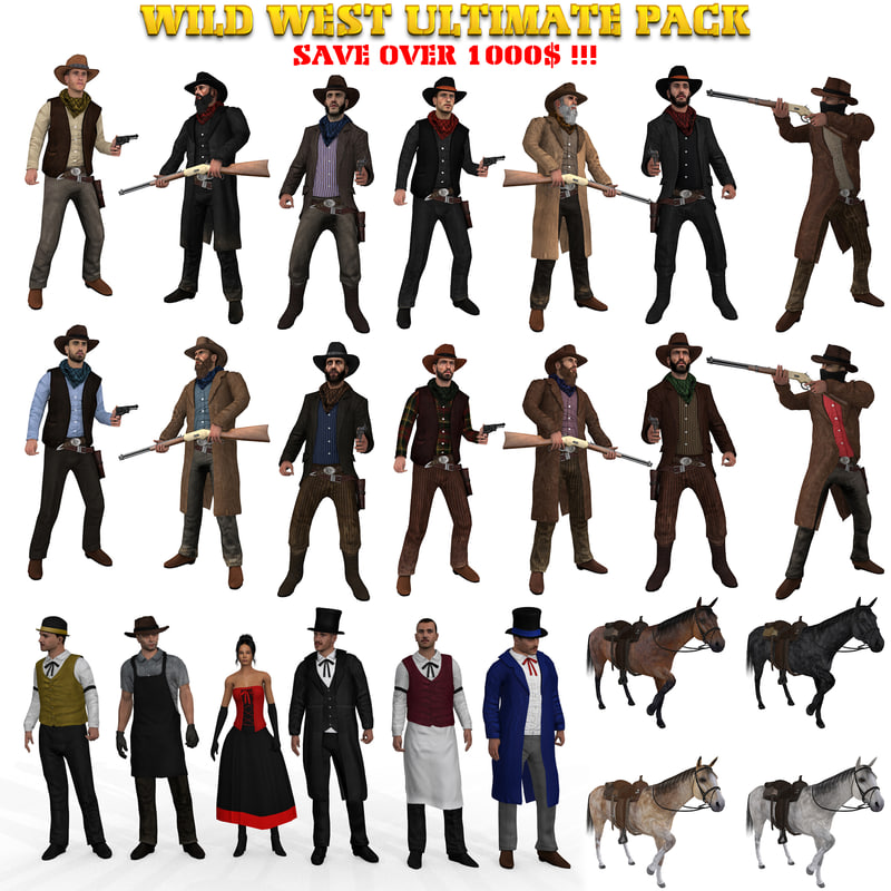 Wild west ultimate pack 3D model - TurboSquid 1249290