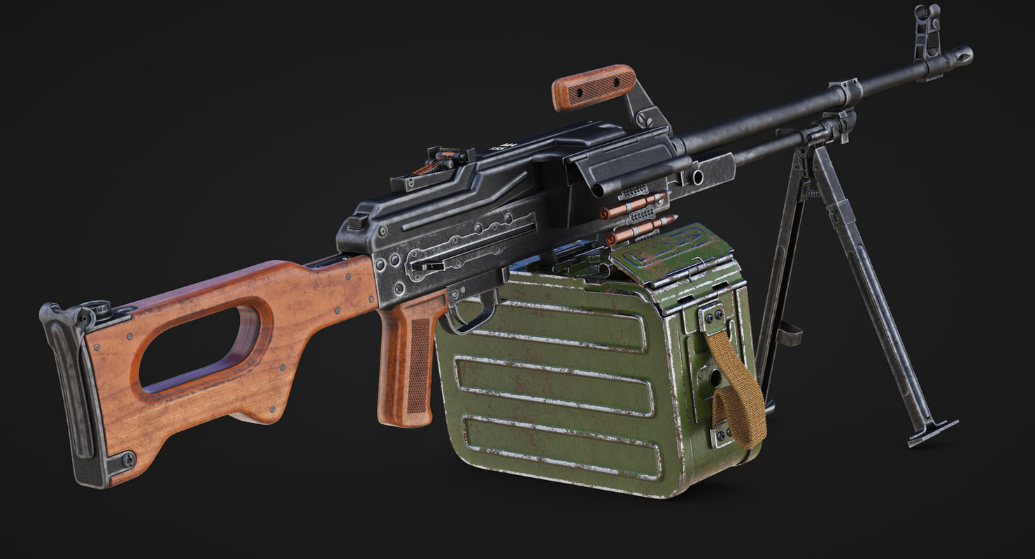 PKM Maschinengewehr 3D-Modell - TurboSquid 1249319
