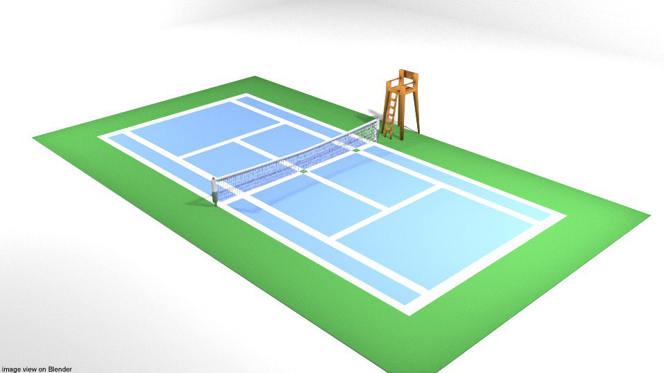 3D model court tennis - TurboSquid 1249343