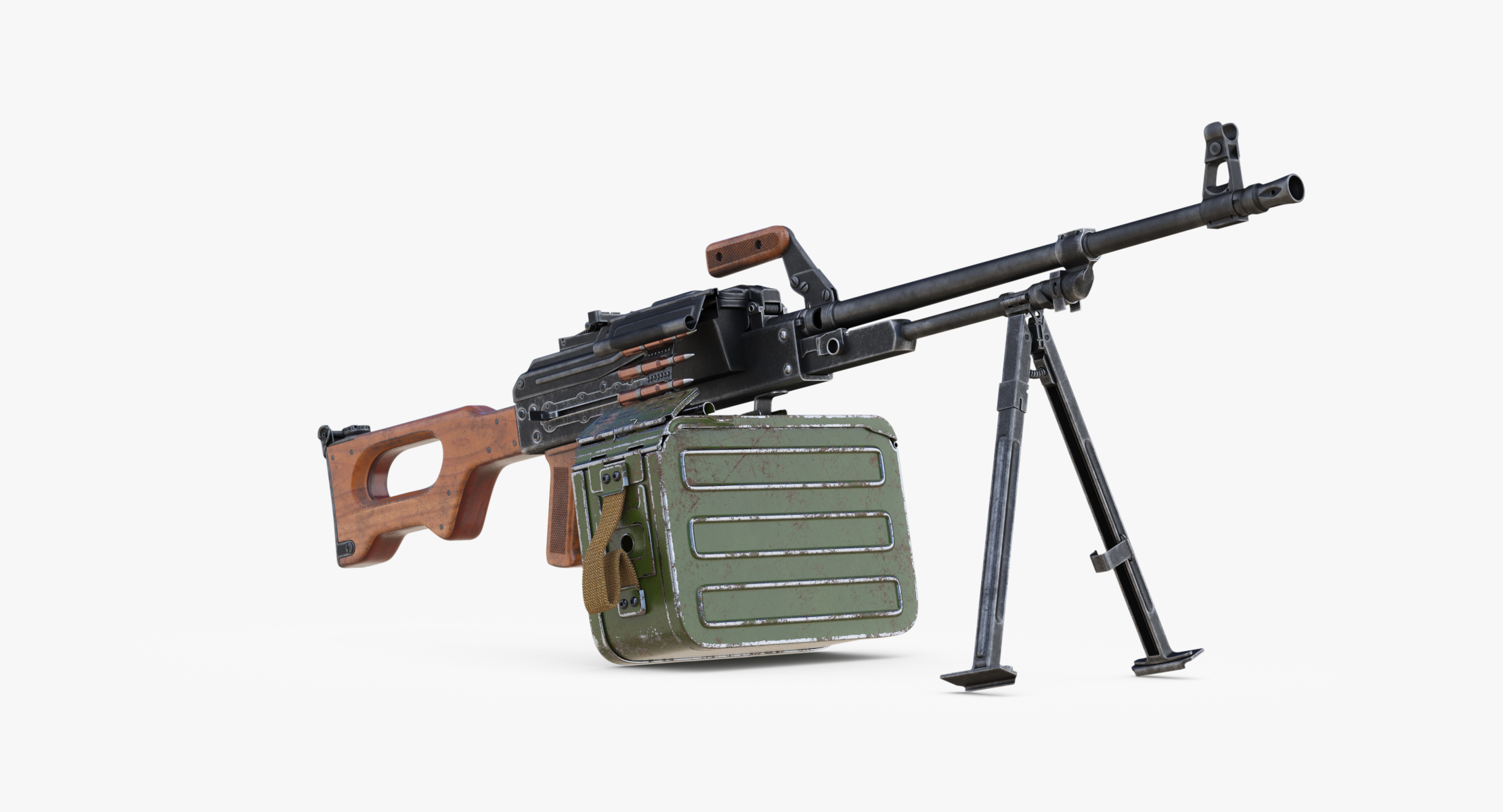 Pkm Machine Gun Model Turbosquid 1249319