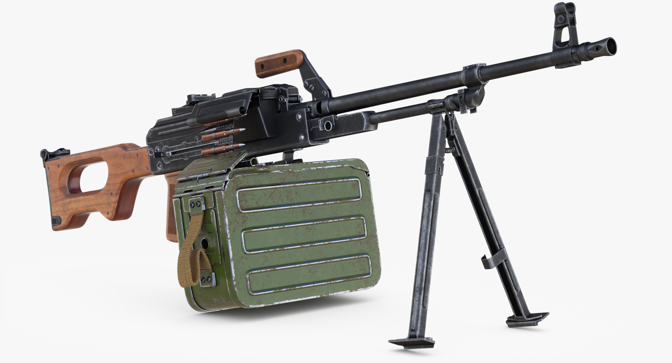 Pkm machine gun model - TurboSquid 1249319