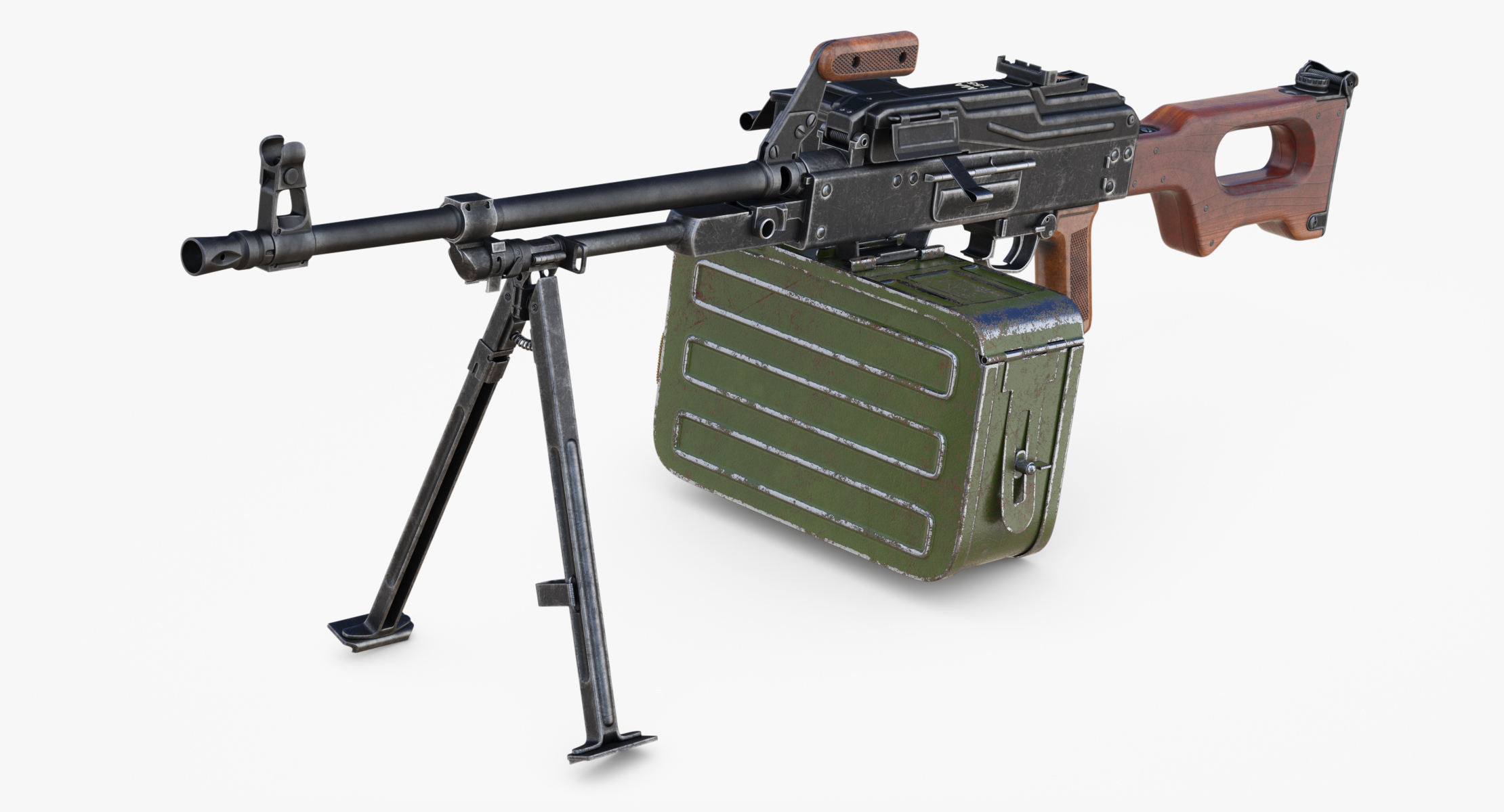 Pkm machine gun model - TurboSquid 1249319