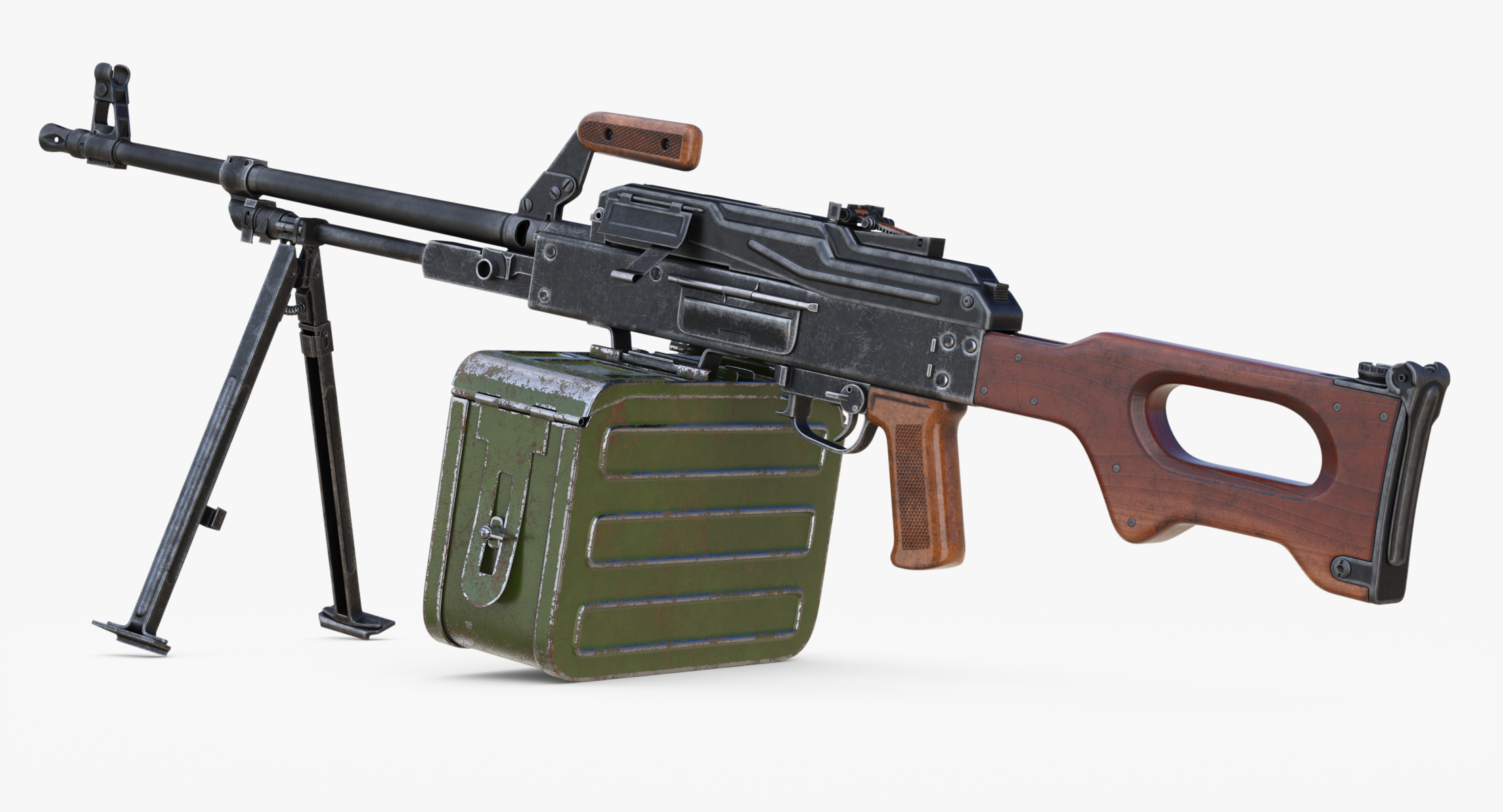 Pkm Machine Gun Model Turbosquid 1249319