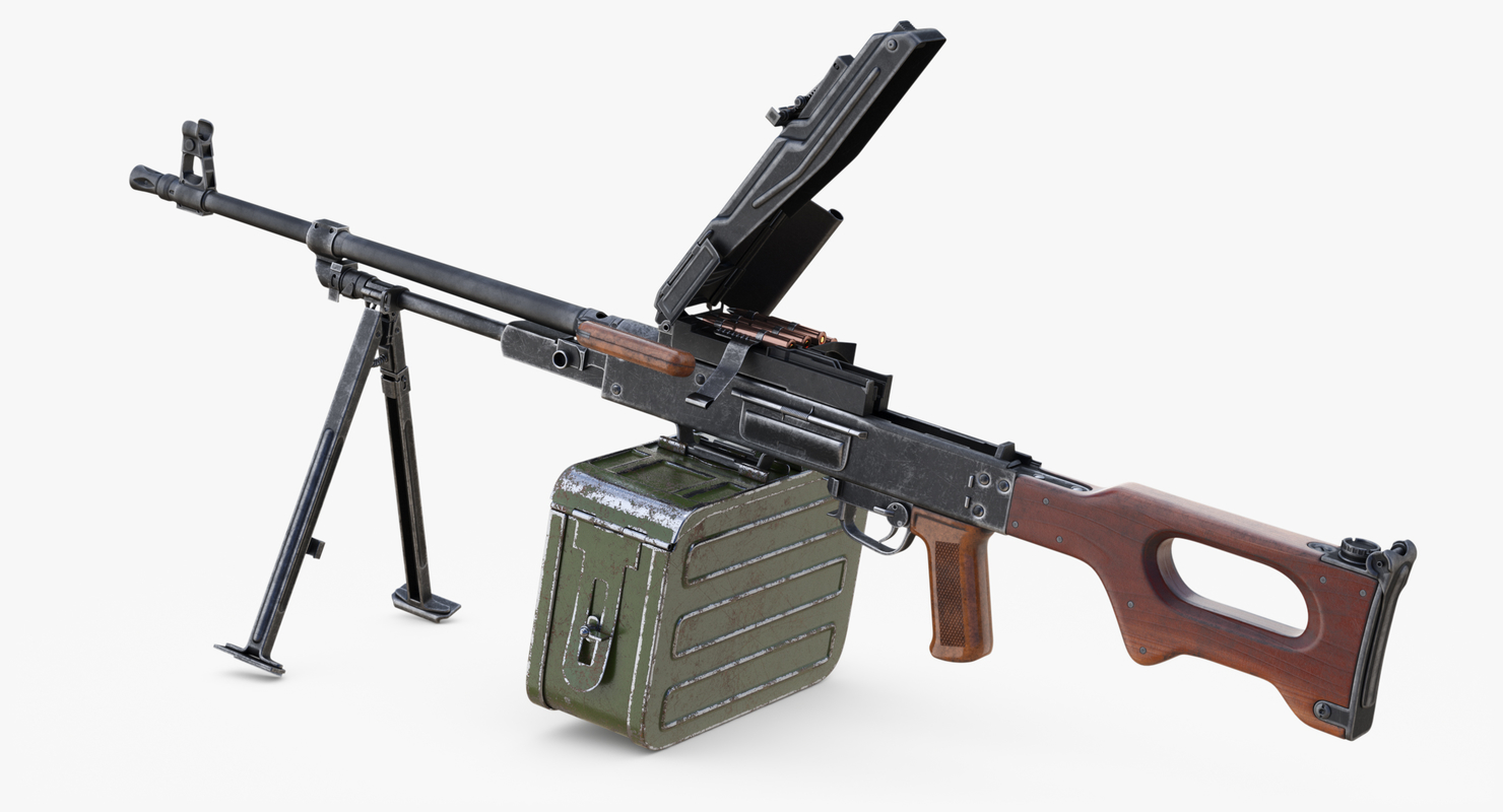 Pkm machine gun model - TurboSquid 1249319