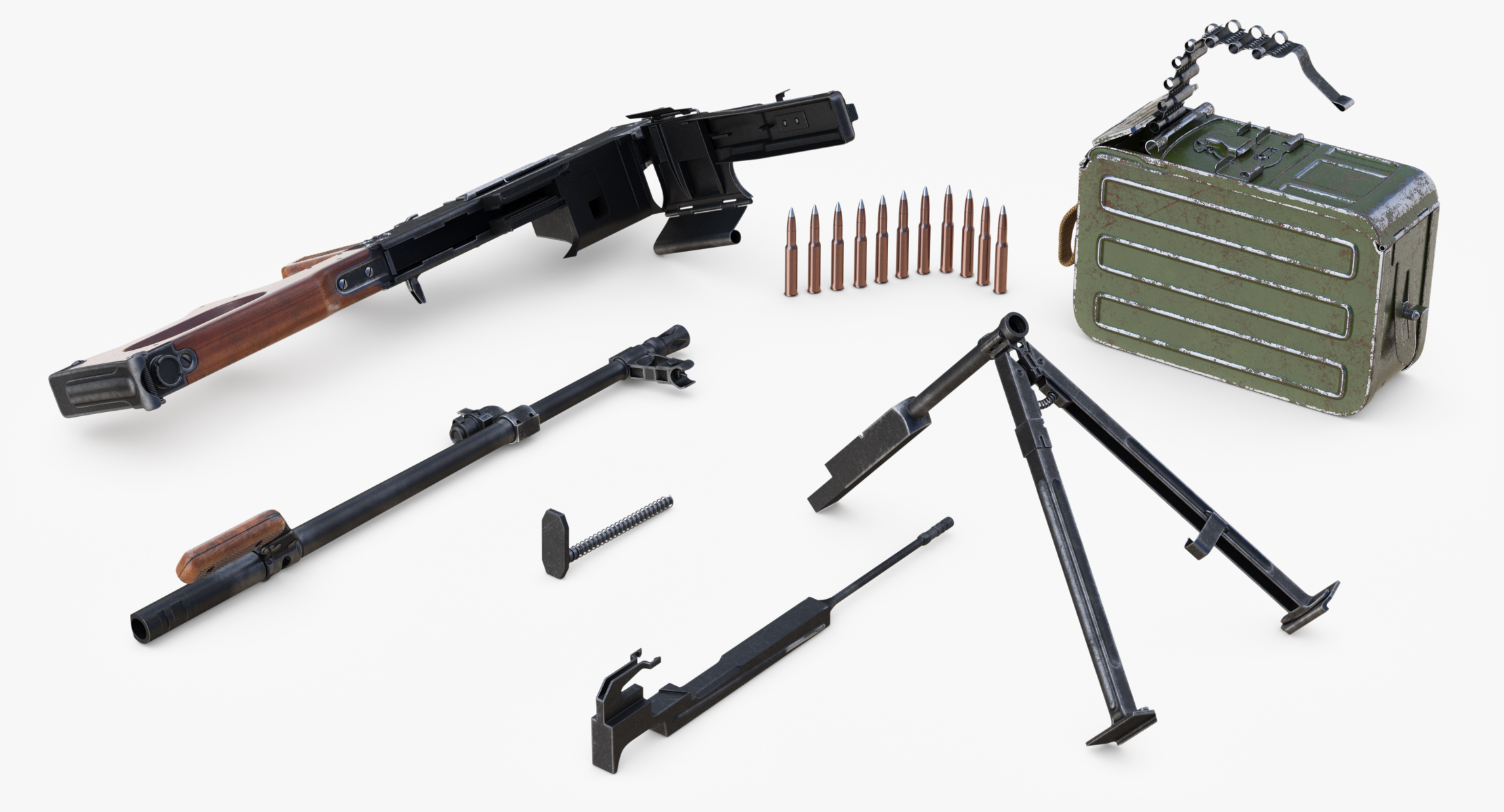 Pkm machine gun model - TurboSquid 1249319