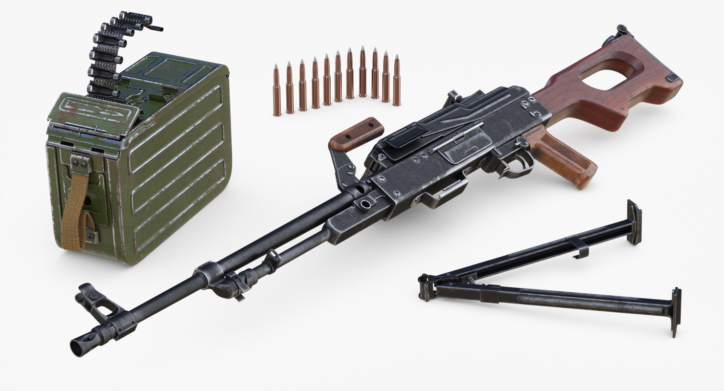 Pkm machine gun model - TurboSquid 1249319